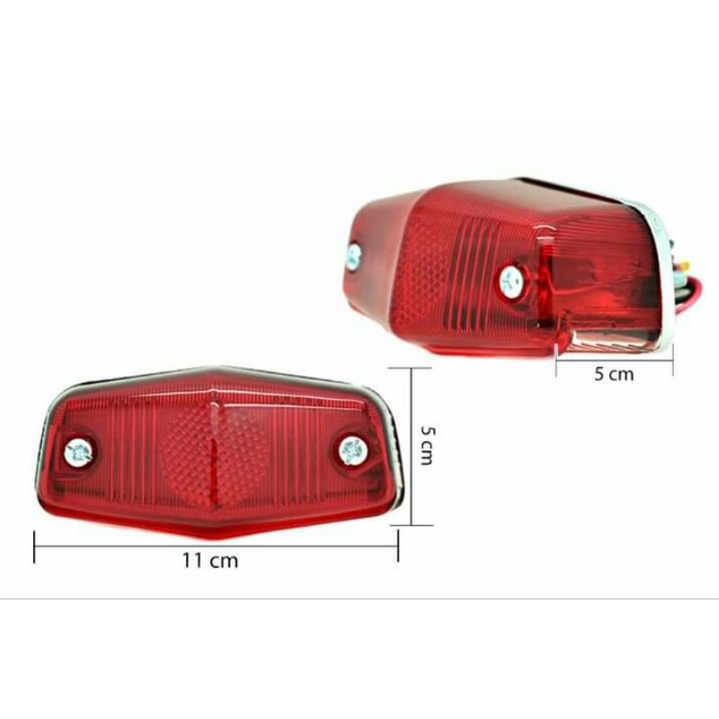 Jual stoplamp cb model bsa/lampu stop bulat konde /stoplamp kodok kecil ...