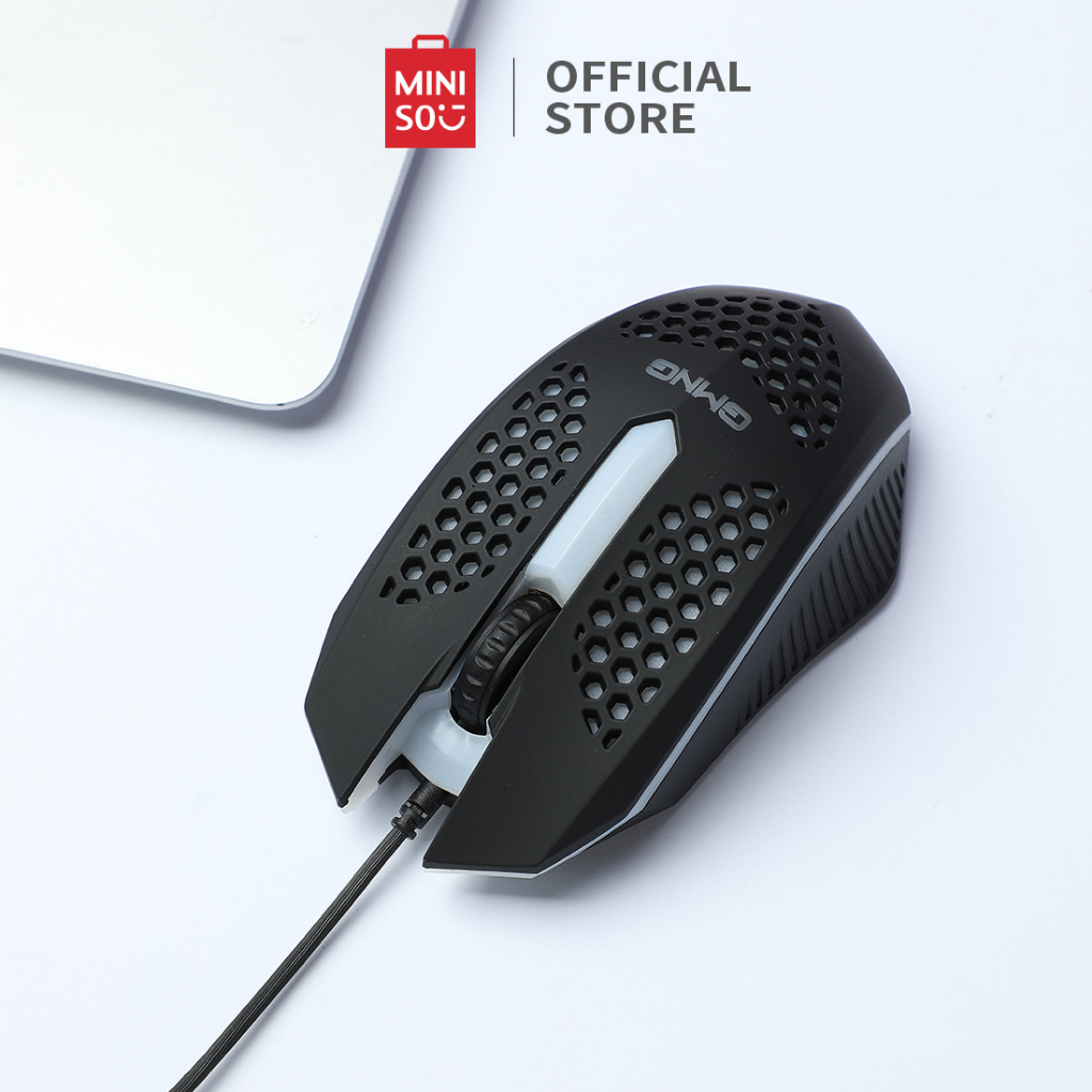 Jual MINISO Mouse Gaming Kabel Ringan dengan Lampu Hitam | Shopee Indonesia