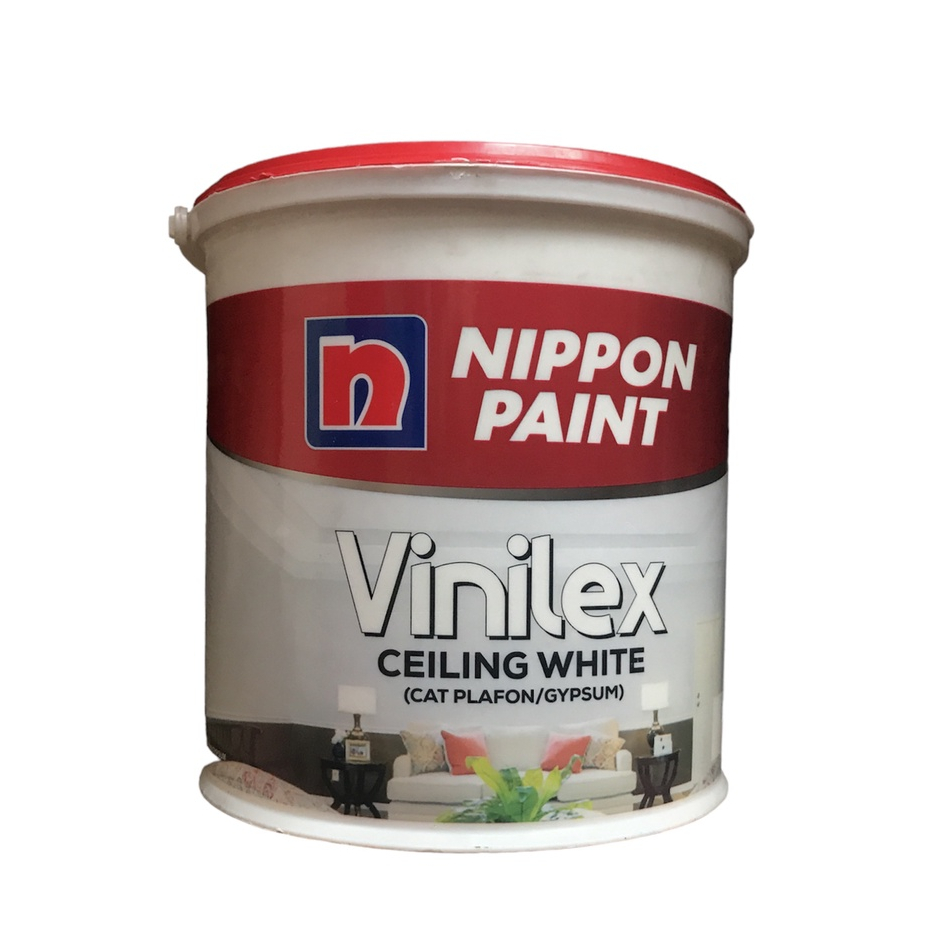 Jual Cat Plafon Gypsum Nippon Vinilex Ceiling White 5kg - Warna Putih ...