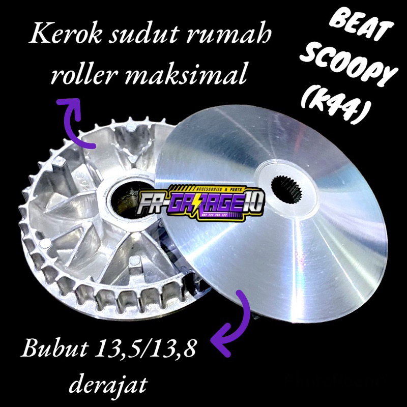 Jual rumah roller bubut custom 13,5 13,8 pulley racing beat esp beat ...