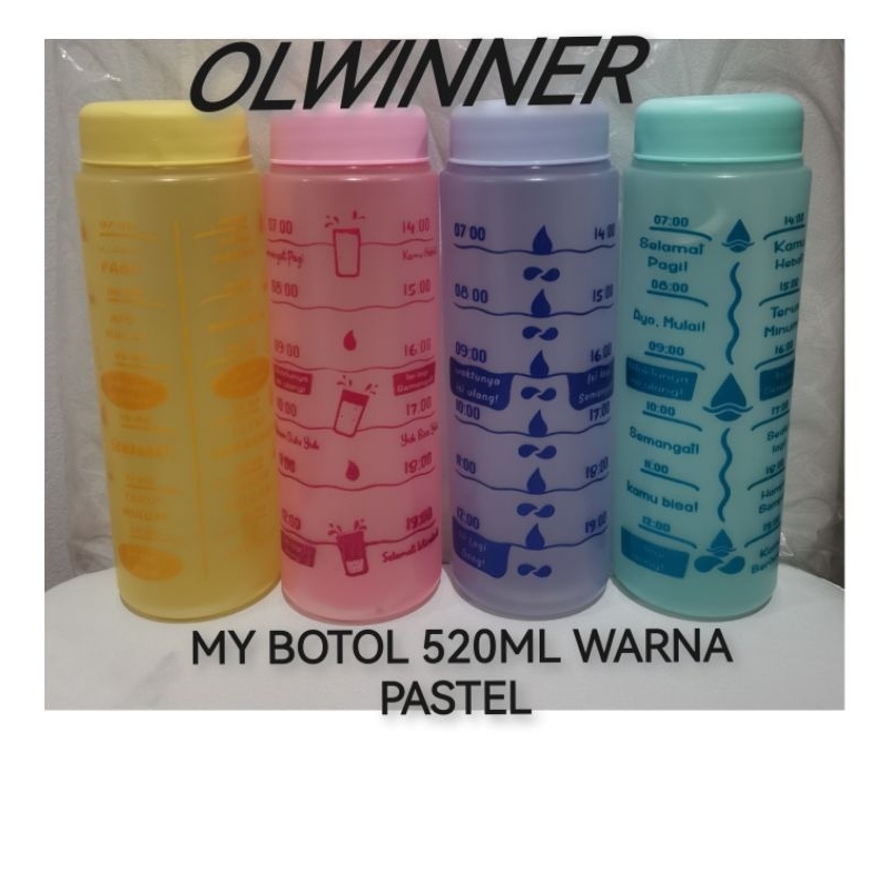 Jual My Bottle 520ML WARNA PASTEL/ Souvenir/Hadiah Ulang Tahun/Thumbler ...