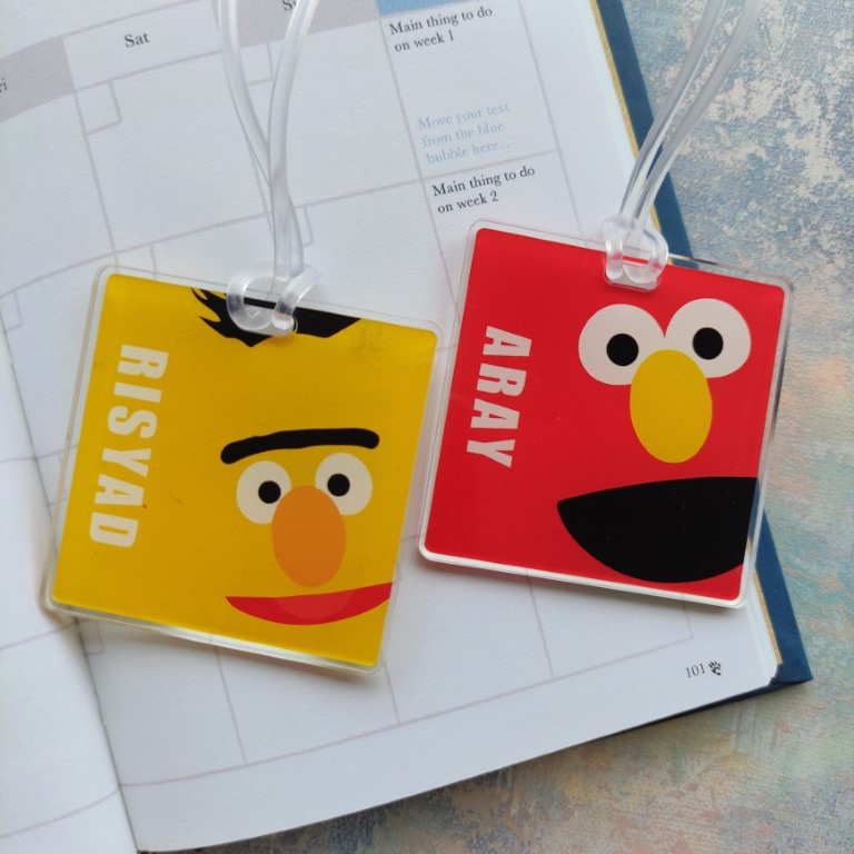 Jual LUGGAGE TAG TEMA ELMO / BAG TAG SESAME STREET/ GANTUNGAN TAS ...