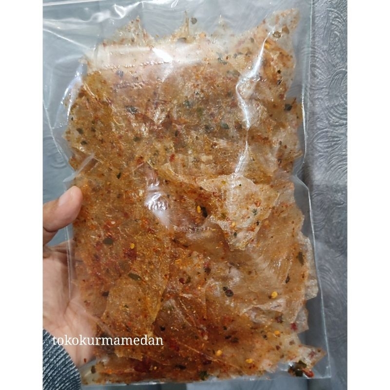 Jual [100gr] KERIPIK KACA PEDAS KERIPIK BELING KRIPCA PEDAS DAUN JERUK ...