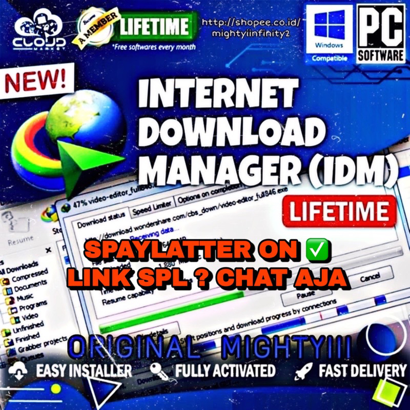 Jual TOPUP SALDO DOWNLOAD MANAGER (SPL-Lifetime) | Shopee Indonesia