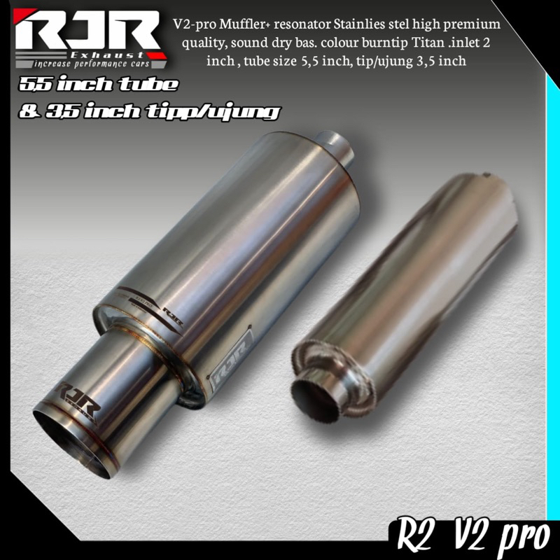 Jual KNALPOT MOBIL RJR R2-V2 PRO + RESONATOR SOFT & DRY | Shopee Indonesia