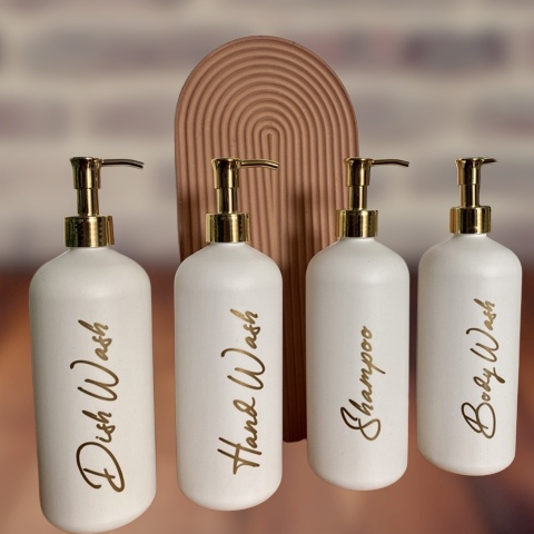 Jual Botol Pump 500ml Hdpe Putih Doff Tempat Sabun Cair Pump Luxury Gold | Shopee Indonesia