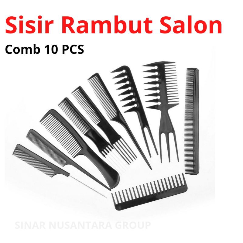 Jual SN Biutte.Co Sisir Rambut Salon Hair Comb 10 PCS - YS-254 Sisir ...