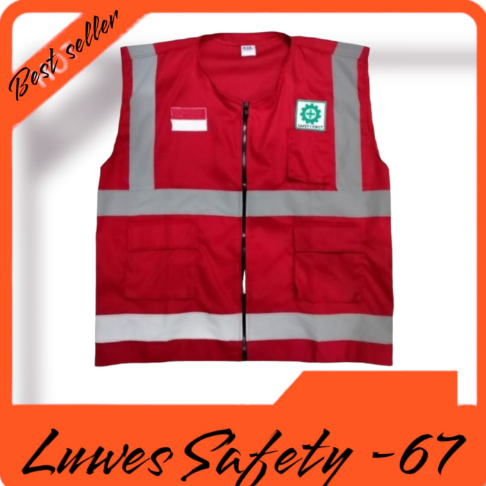Jual ROMPI SAFETY BAHAN DRIL WARNA MERAH / ROMPI SAFETY /ROMPI PROYEK ...