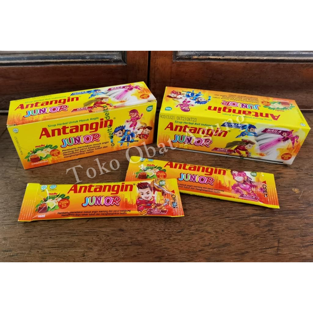 Jual Antangin Junior (1 Dus Isi 5 Stickpack). Sirup Herbal Pereda Masuk ...