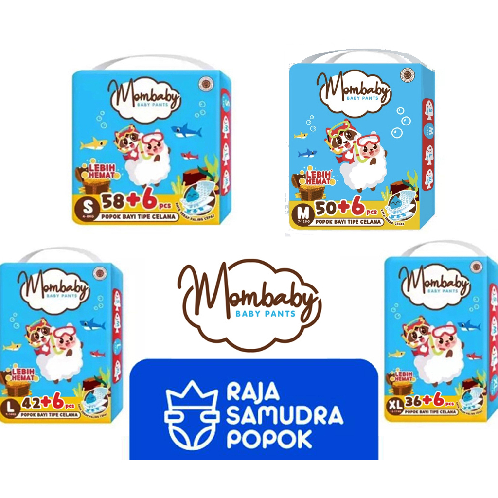 Jual Mombaby Pants Mega Pack S54, M50, L42, XL36, XXL32 | Shopee Indonesia