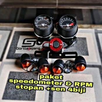 Jual paket lampu sen acipi besi set lampu stop dan speedometer RPM ...