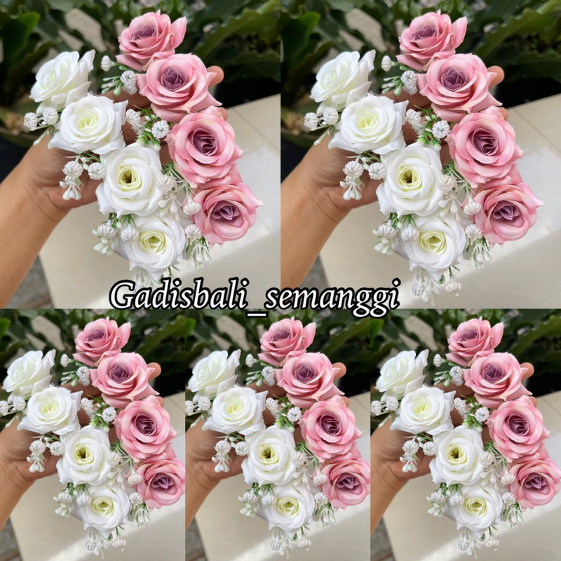 Jual semanggi mawar/ semanggi emas/ bunga hair do/ karet ulir | Shopee ...