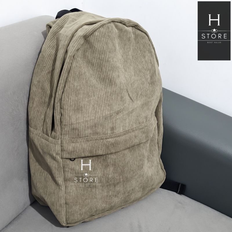 Jual Tas ransel corduroy bagpack corduroy tas ransel sekolah | Shopee ...