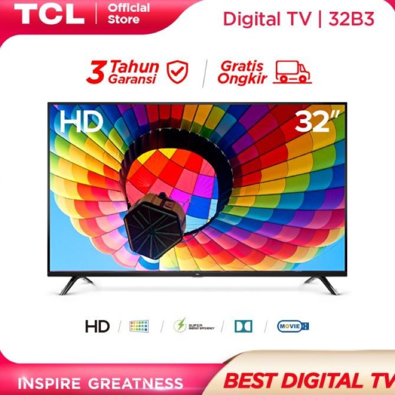 Jual TV LED TCL 32" 32B3 / 32D3000 Inch DIGITAL TERBARU PROMO MURAH ...