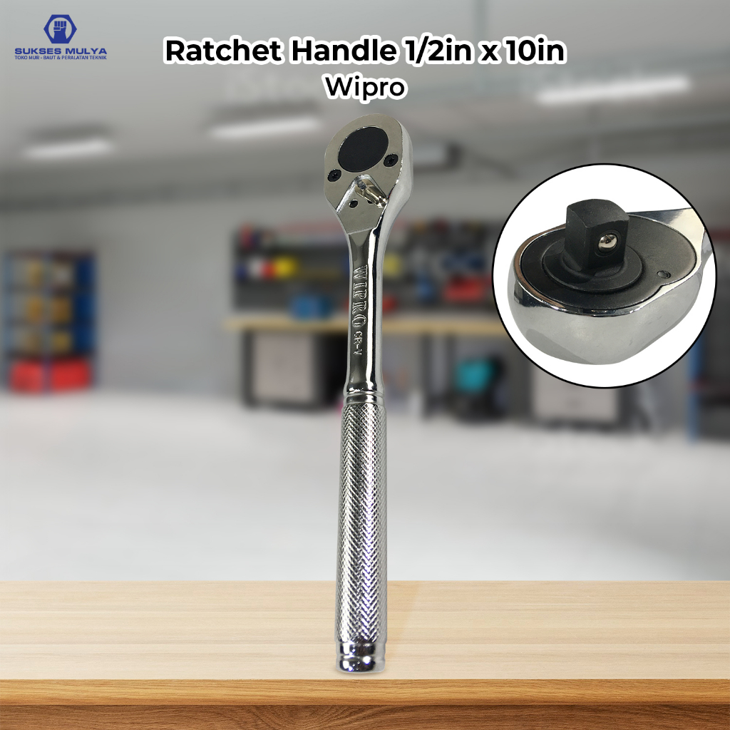 Jual wipro stang rachet 1/2" full CRV gagang sock ratchet stang rachet ...