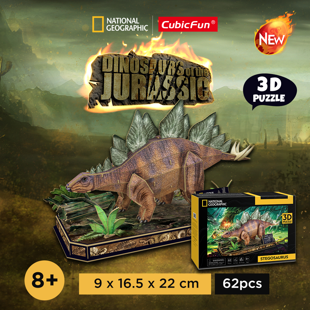 Jual CUBICFUN National Geographic Stegosaurus - 3D Puzzle | Shopee ...