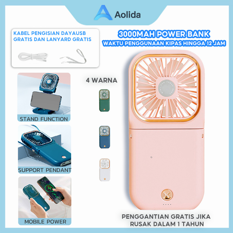 Jual Aolida kipas angin mini portable 5000mAh Kapasitas Besar Kipas ...