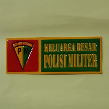 Jual Stiker Plat Nomor Polisi Militer PM = Sticker Plat Nomor Polisi ...