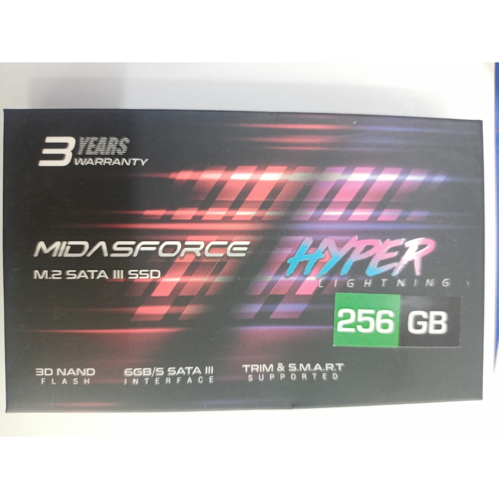 Jual SSD M.2 MIDASFORCE 256GB HYPER LIGHTNING SATA III | Shopee Indonesia
