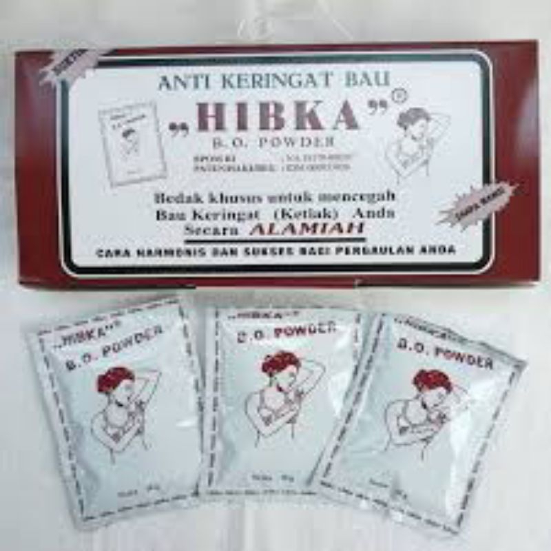 Jual Bedak ketiak Hibka isi 12 sac | Shopee Indonesia