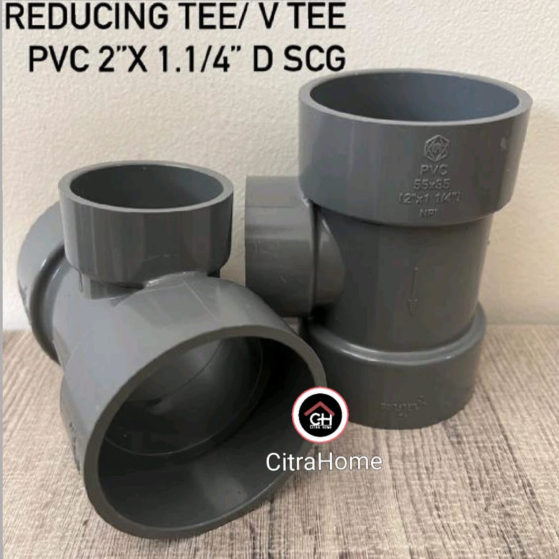 Jual Reducing Tee/Verlop Tee PVC 2”x1.1/4” D SCG | Shopee Indonesia