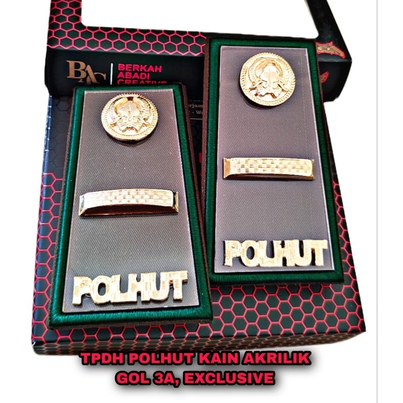 Jual Pangkat pdh polhut 3A Kain Akrilik / pdh polhut 3a | Shopee Indonesia