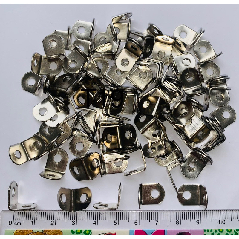 Jual 50/100 PCS 1,2cm PLAT SIKU BESI L BINGKAI FOTO KLEMAN PENYANGGA ...