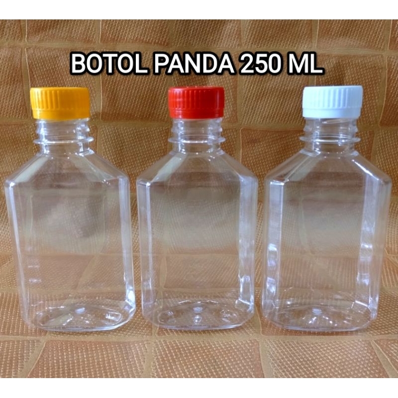 Jual Botol PANDA 250ml/Botol plastik Bening/Botol serbaguna | Shopee ...