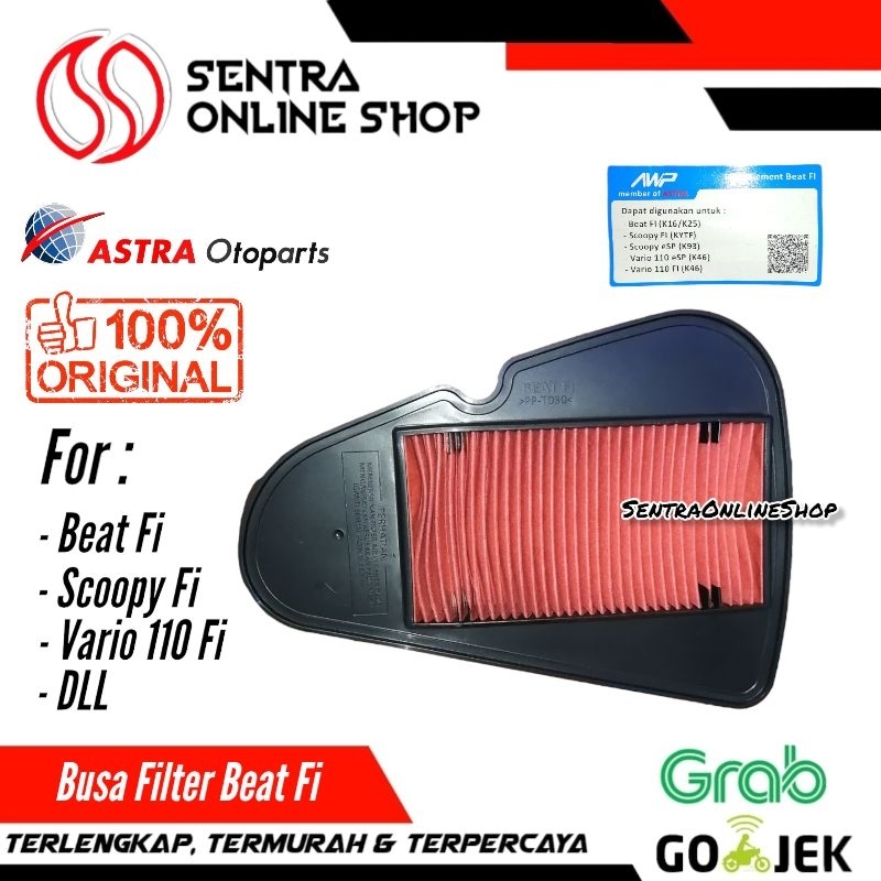 Jual Busa filter udara beat scoopy vario 110 led injeksi fi original ...