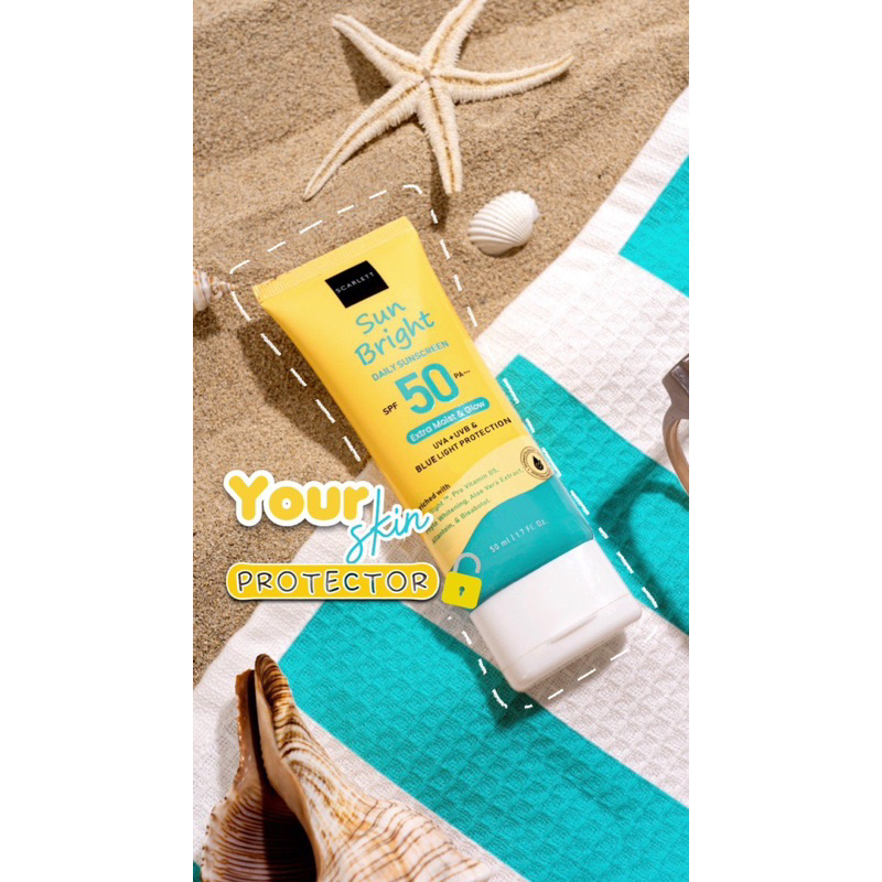 Jual SCARLETT SUN BRIGHT DAILY SUNCREEN SPF 50 PA +++ 50ml / SUNBLOCK ...