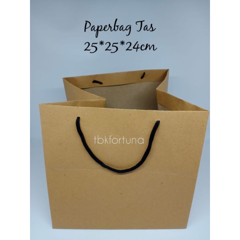 Jual Paper Bag Tas Uk 25x25x24cm( 1pcs) | Shopee Indonesia