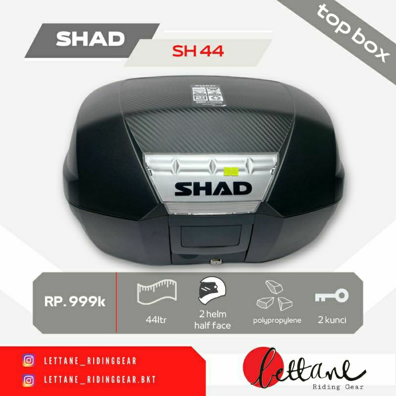 Jual Box Motor SHAD Top Box SH44 | Shopee Indonesia