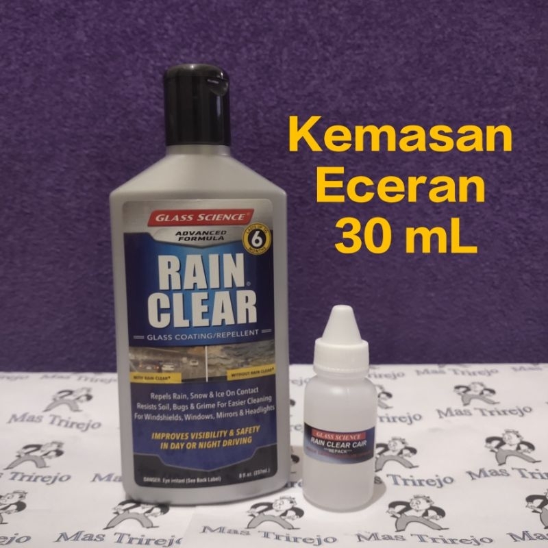Jual Glass Science Rain Clear Cairan ( kemasan ECERAN 30 mL ) | Shopee ...