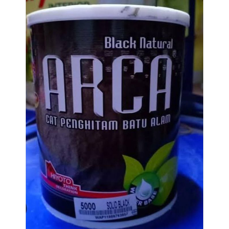 Jual Cat Batu Alam Water Based ARCA Anti Lumut 5000 Solid Black 0.9 ...