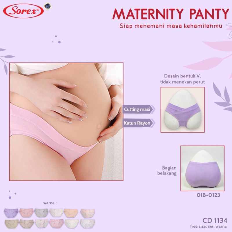 Jual Celana Dalam Ibu Hamil SOREX Maternity Panties Low Waist Super Nyaman 1134 katun rayon ...