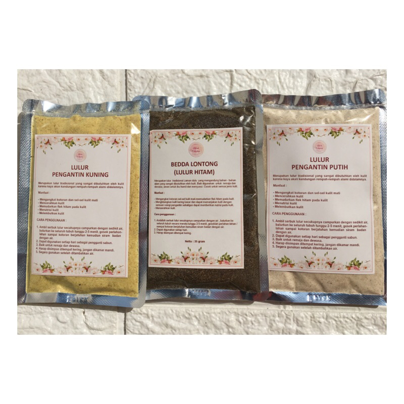 Jual afrah collection - Lulur Pengantin putih/Jasmine, Kuning, Bedda ...