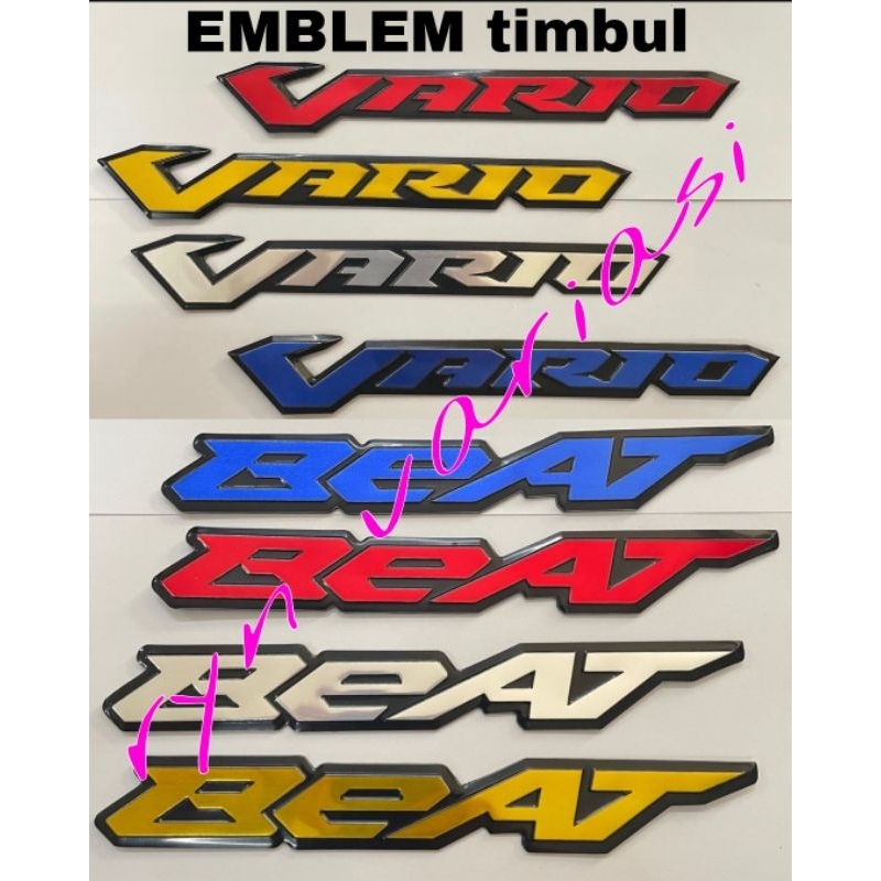 Jual emblem beat vario emblem timbul emblem/stiker honda beat vario ...