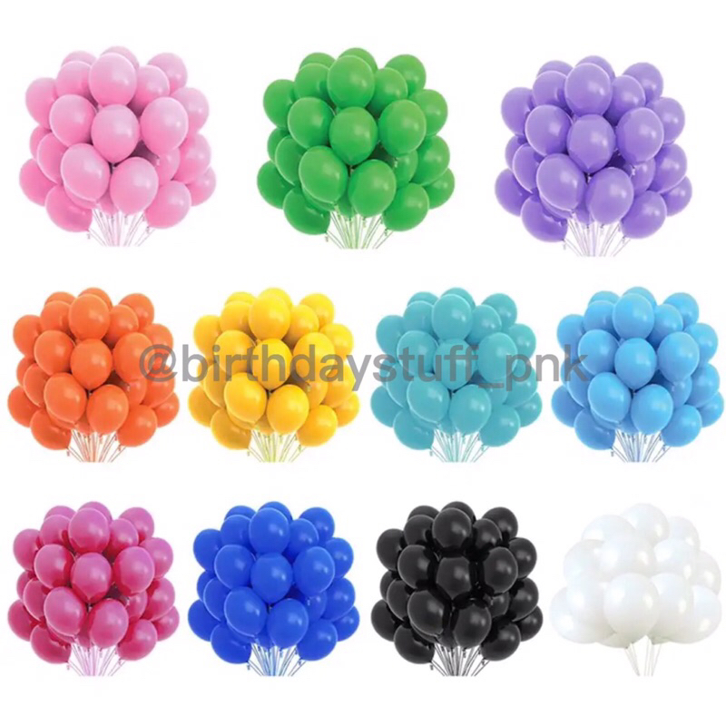 Jual Balon Doff 5inch 10pc / Balon Latex Doff Ulang Tahun Ukuran Kecil ...