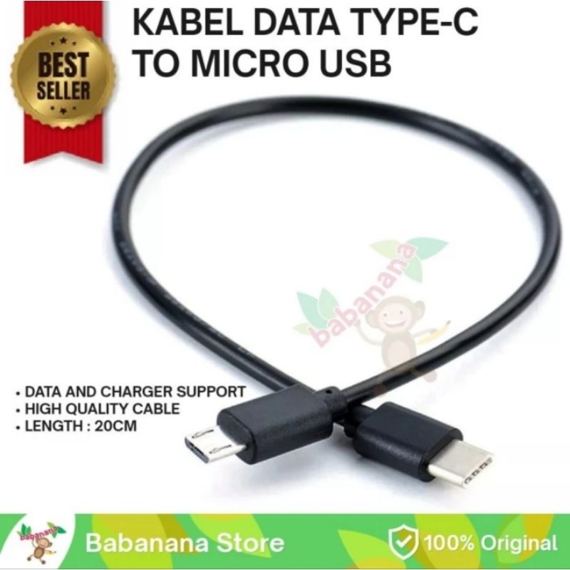 Jual Kabel Adapter Type-C to Micro USB Converter Charger Data Casan HP ...