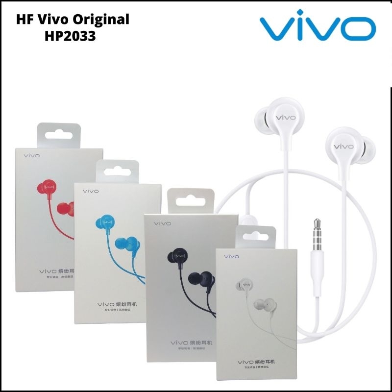 Jual Headset Vivo HP2033 Original BASS - Earphones Vivo Original Jack Audio 3.5mm | Shopee Indonesia