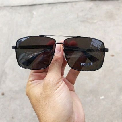 Jual kacamata police polarized kacamata antisilau gaya pria frame hitam titanium antikarat ...
