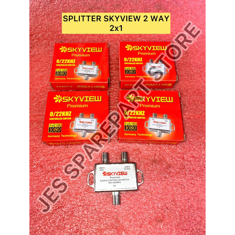 Jual Splitter 2 Way Untuk TV Kabel UHF Parabola Skyview SV-02 (5 ...