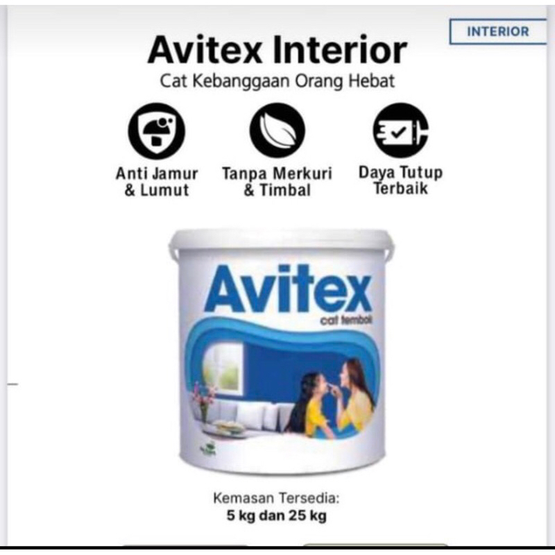 Jual Cat Tembok Hitam Cat Tembok Avitex Black Super Black 5kg | Shopee ...