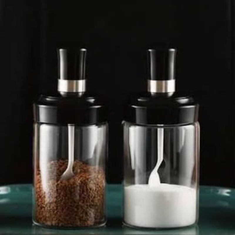 Jual Botol Bumbu Dapur Berbahan Kaca / Tempat Bumbu Dapur Kopi Gula ...