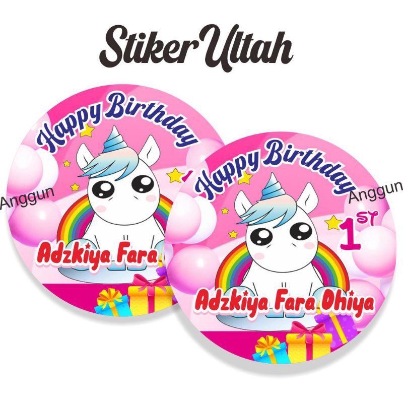 Jual STIKER ULANG TAHUN / LABEL TAS/ LABEL BENTO/ROLLER BENTO | Shopee ...