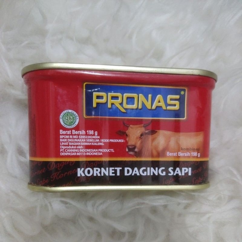 Jual Pronas kornet daging sapi / corned beef kaleng 198gr | Shopee ...