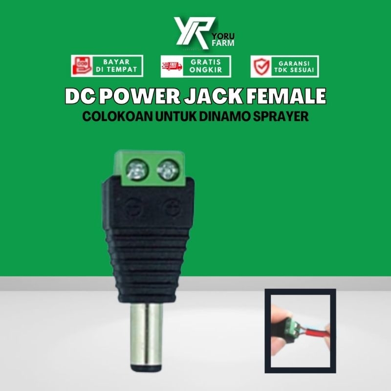 Jual Konektor Kamera CCTV Jack DC Male / Dinamo Pump / Pompa Air 12 Volt Mini YORU FARM | Shopee ...