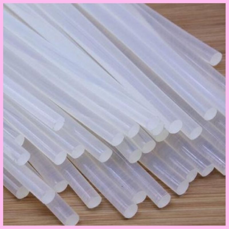 Jual isi lem tembak glue gun refill ukuran kecil 0,7 x 20 cm transparan ...