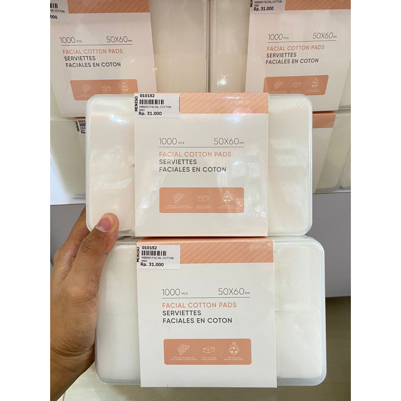Jual Miniso kapas wajah 1000pcs Facial Cotton Original 100% | Shopee ...