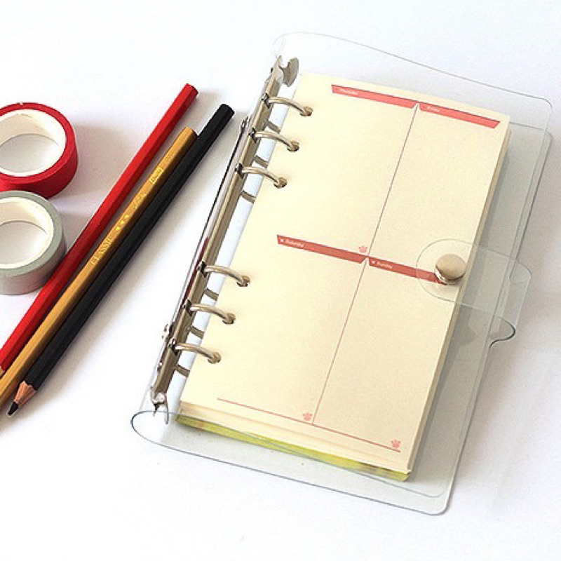 Jual Journal Binder Transparan A6 6 Ring - Notebook Binder | Shopee ...